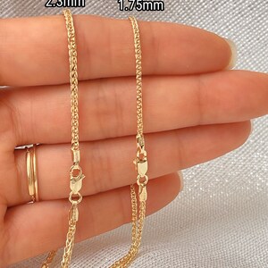 Square Wheat Chain Men Women Diamond Cut Necklace 1.75-3.25mm - Etsy