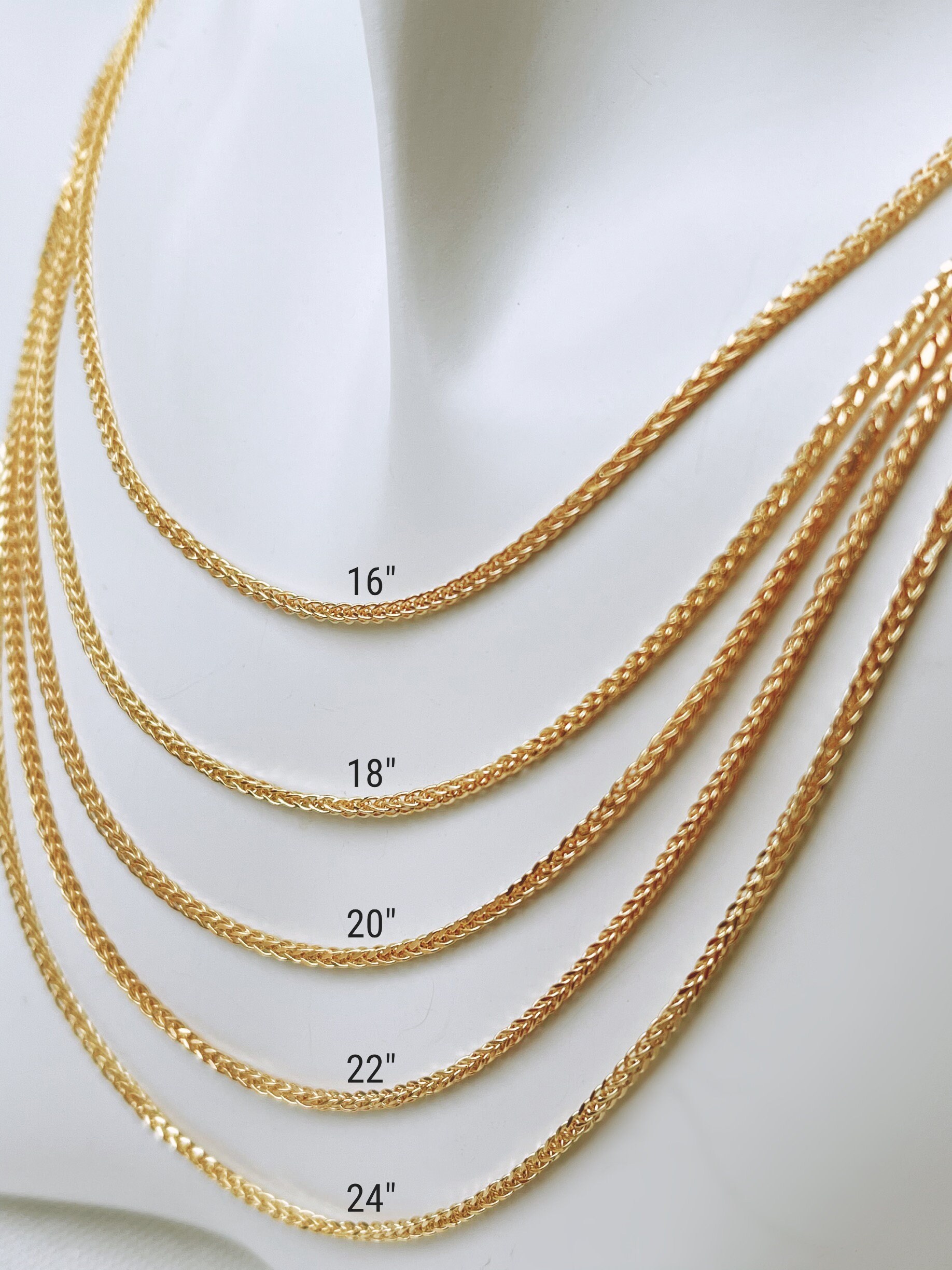 Square Wheat Chain Men Women Diamond Cut Necklace 1.75-3.25mm | Etsy