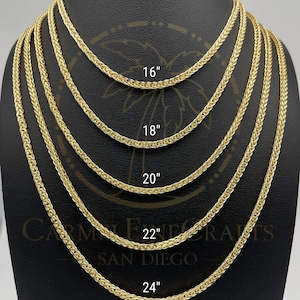 Square Wheat Chain Men Women Diamond Cut Necklace 1.75-4.5mm 16"-24 ...