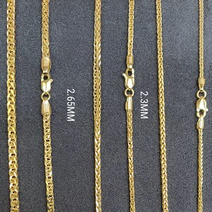 Square Wheat Chain Men Women Diamond Cut Necklace 1.75-3.25mm - Etsy