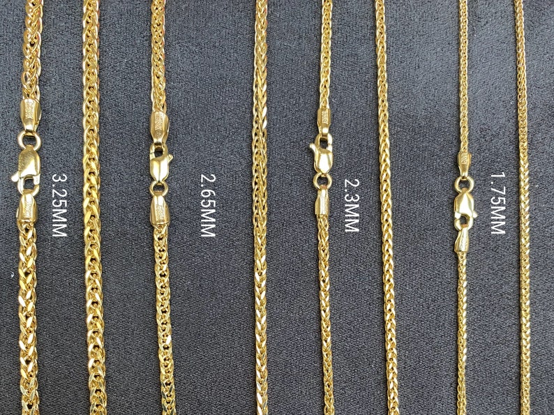 Square Wheat Chain Men Women Diamond Cut Necklace 1.75-3.25mm - Etsy