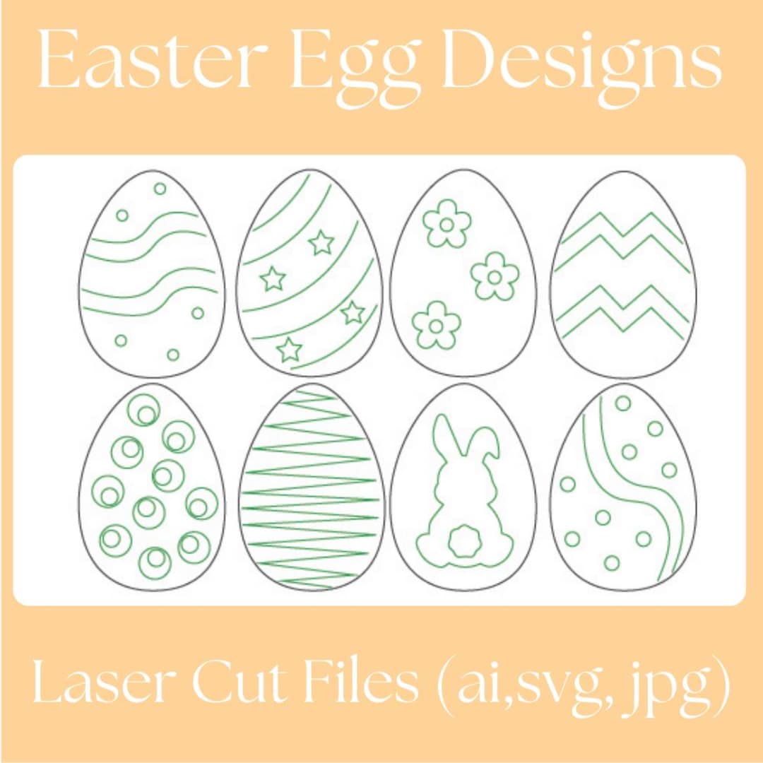 Easter Egg Laser Cut Files - Instant Download - Ready to Cut - Colour ...
