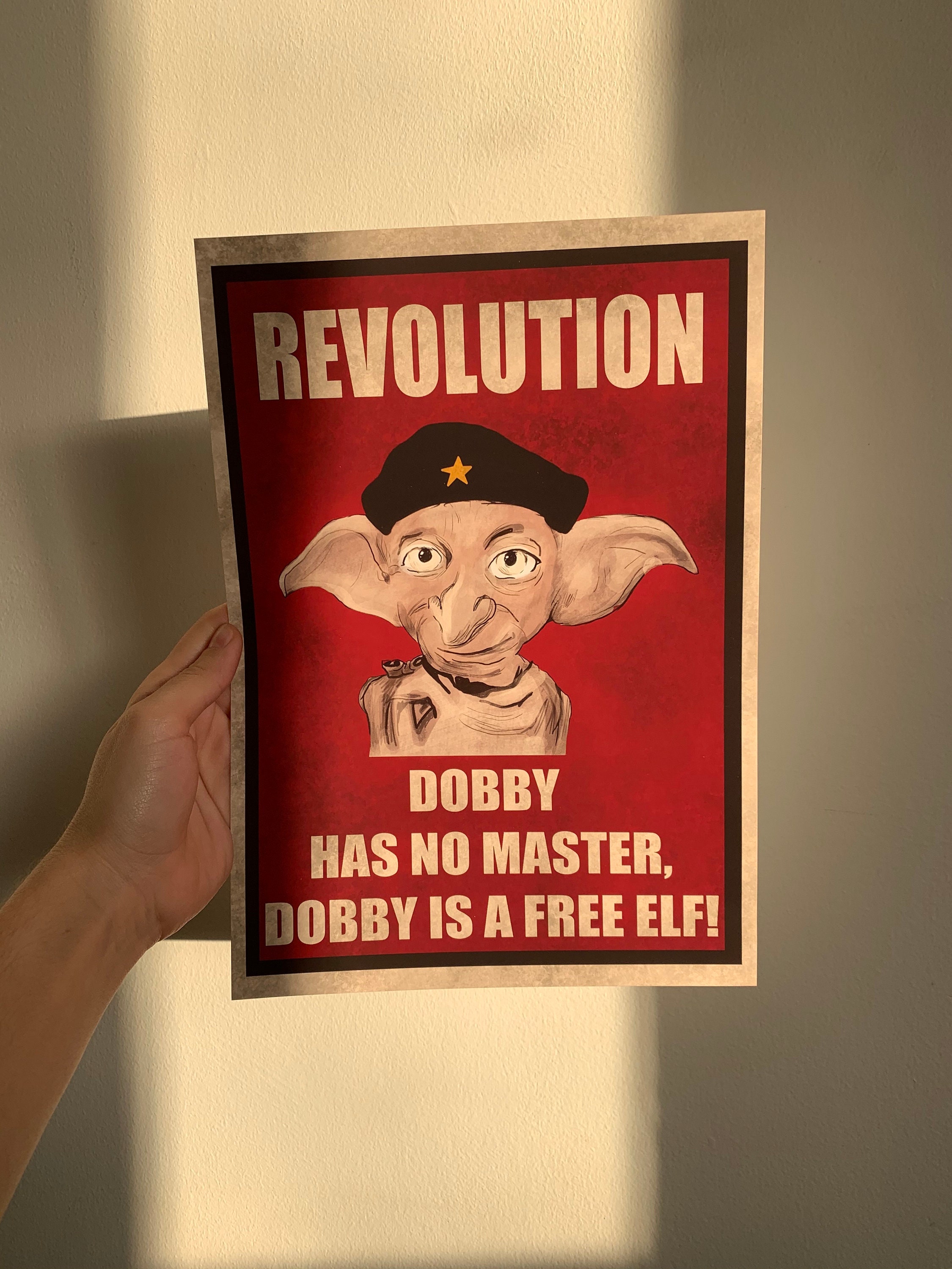 Dobby Print Harry Potter Print DOBBY FREE ELF Print A4 | Etsy