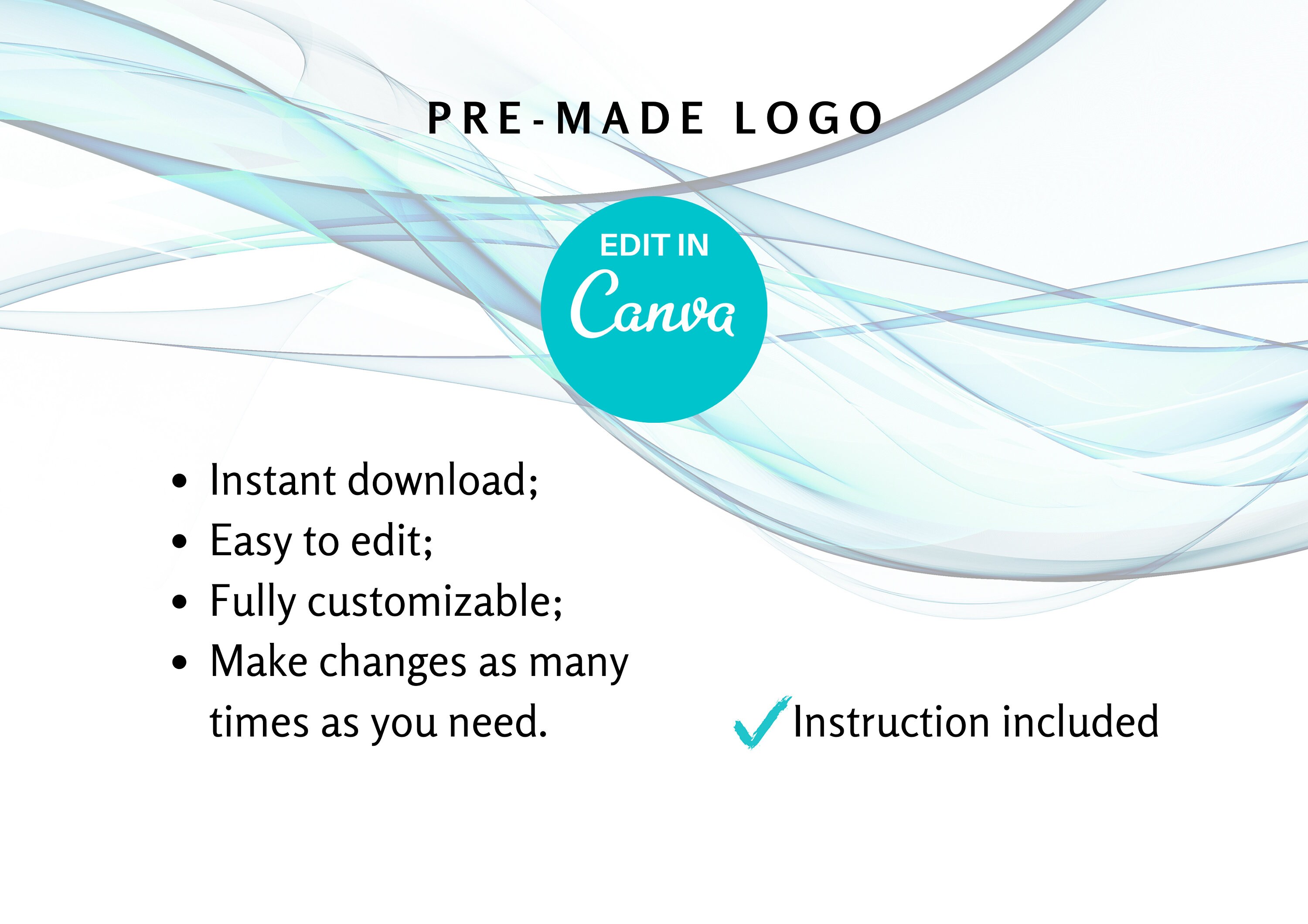 Circle Logo Design Lady Boss Logo Maker Boutique Logo DIY Logo | Etsy