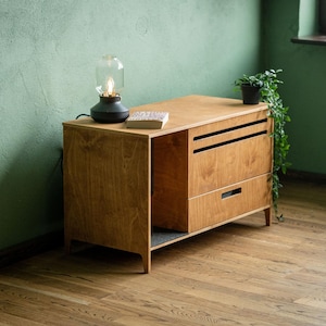 KOKAA H Cat Toilet, Modern Plywood Litter Box, Litter Box Cabinet ...
