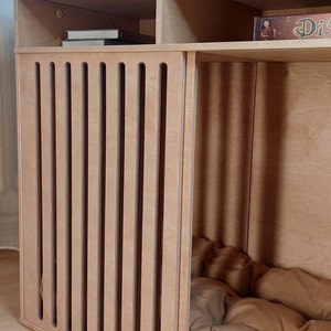 Bungalo With Shelves Pet House, Modern Dog House, Dog Bed, Wooden Pet ...