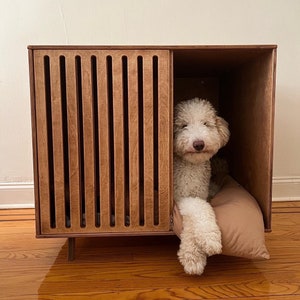 Bungalo Dog House, Puppy Crate House, Modern Dog House, Dog Bed, Wooden ...