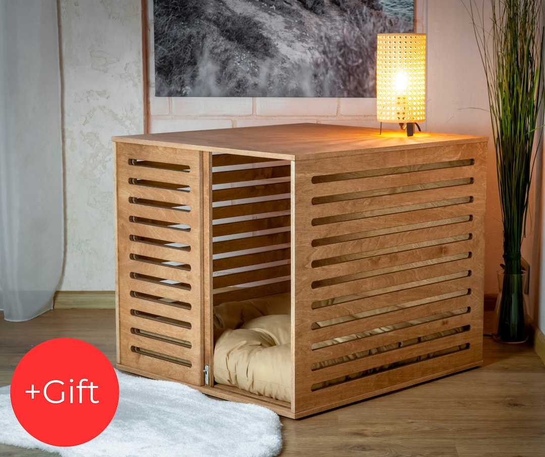 Lumio H Pet House, Modern Indoor Dog Crate, Dog Bed, Wooden Dog House ...