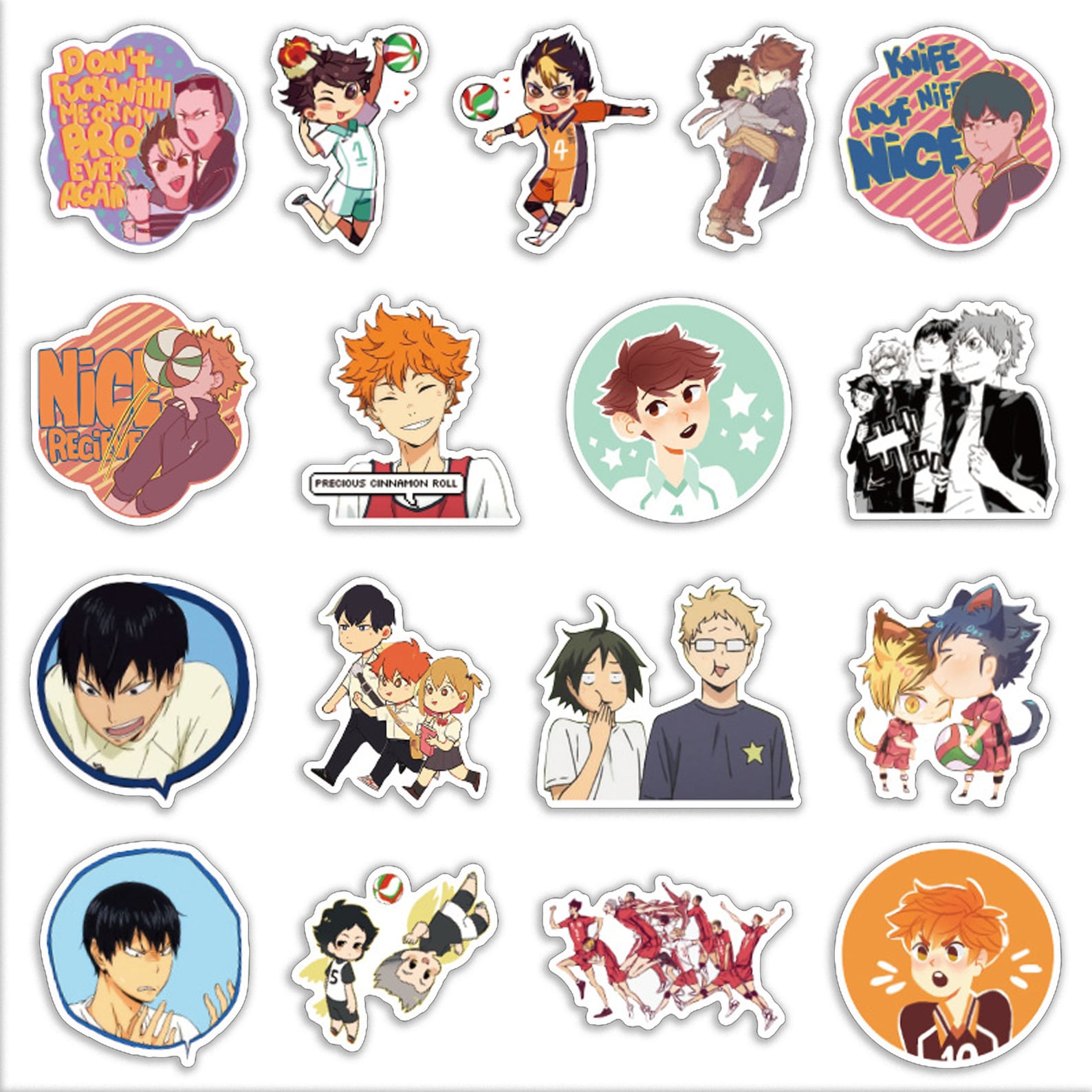 Haikyuu Stickers Pack 50 Or 100 Random Set Etsy Australia
