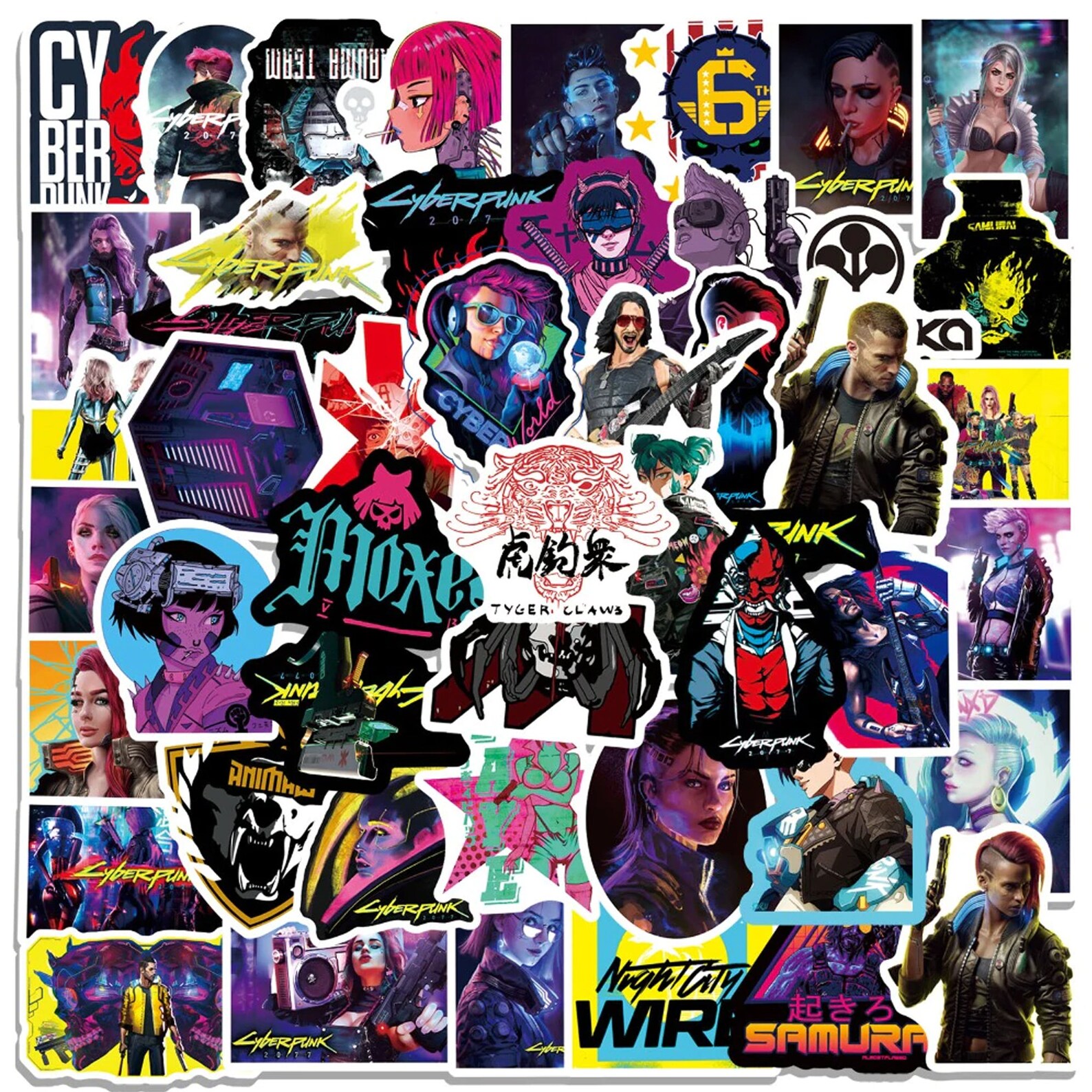 Cyberpunk 2077 Game Stickers Pack Video Game Joker Stickers | Etsy