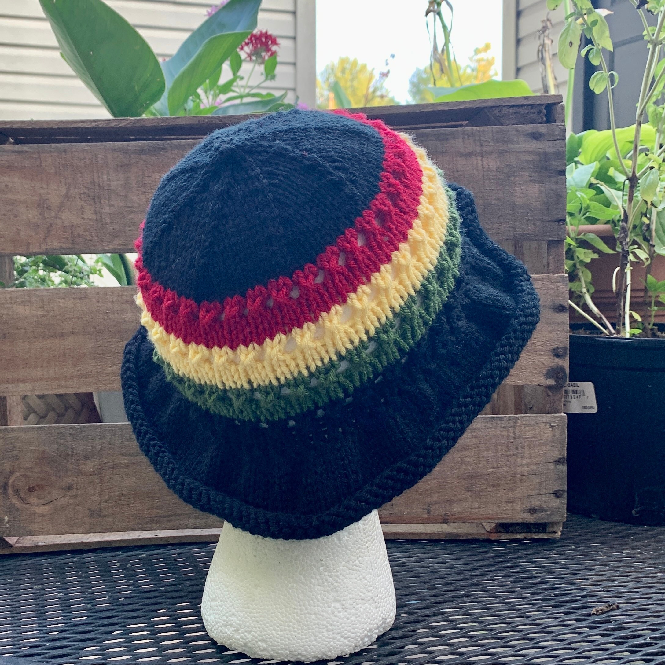 Rasta Bucket Hat Rasta Sun Hat Crochet Bucket Hat Hand - Etsy