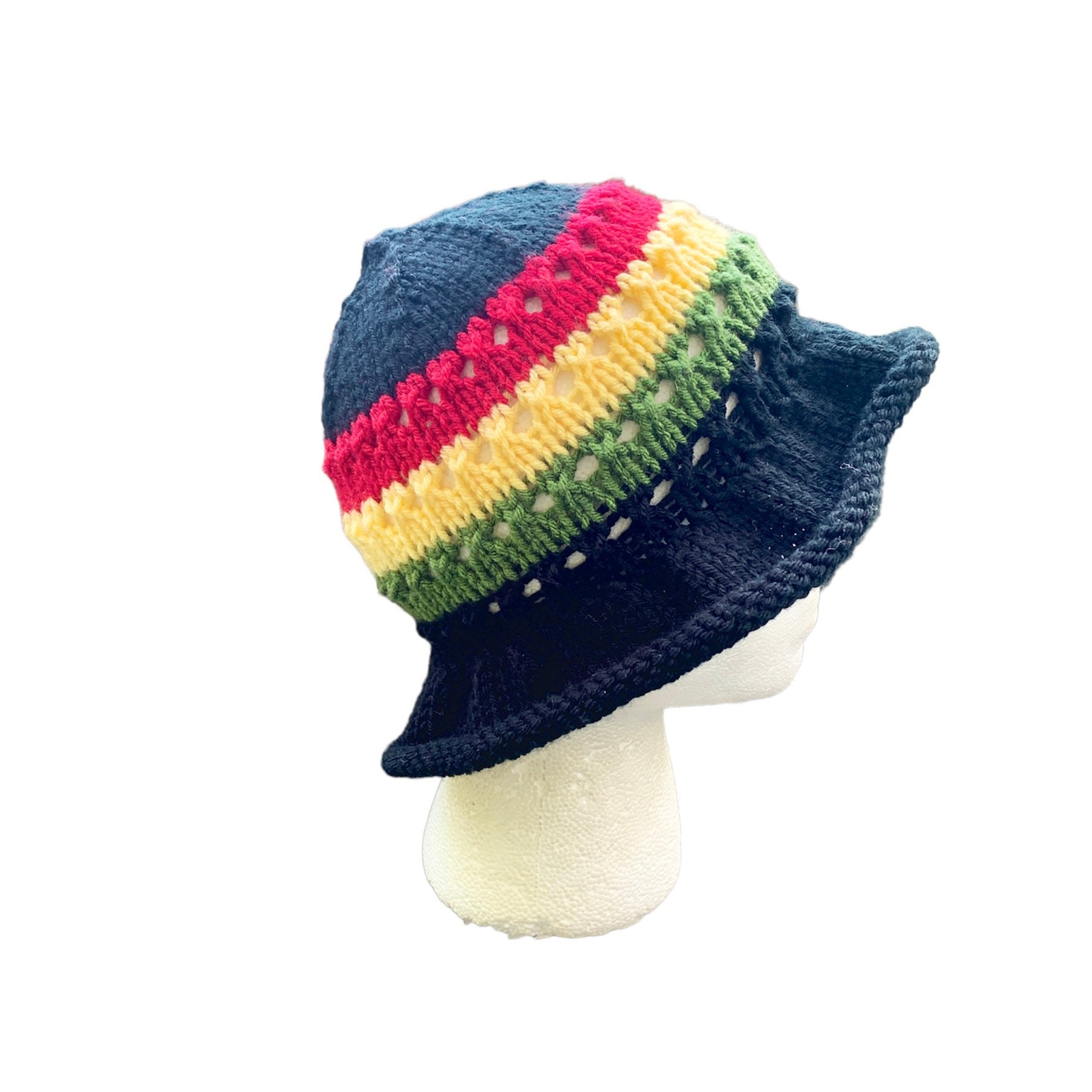Rasta Bucket Hat Rasta Sun Hat Crochet Bucket Hat Hand - Etsy