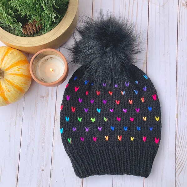 Heart Beanie - Etsy