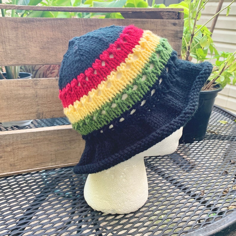Rasta Bucket Hat Rasta Sun Hat Crochet Bucket Hat Hand - Etsy