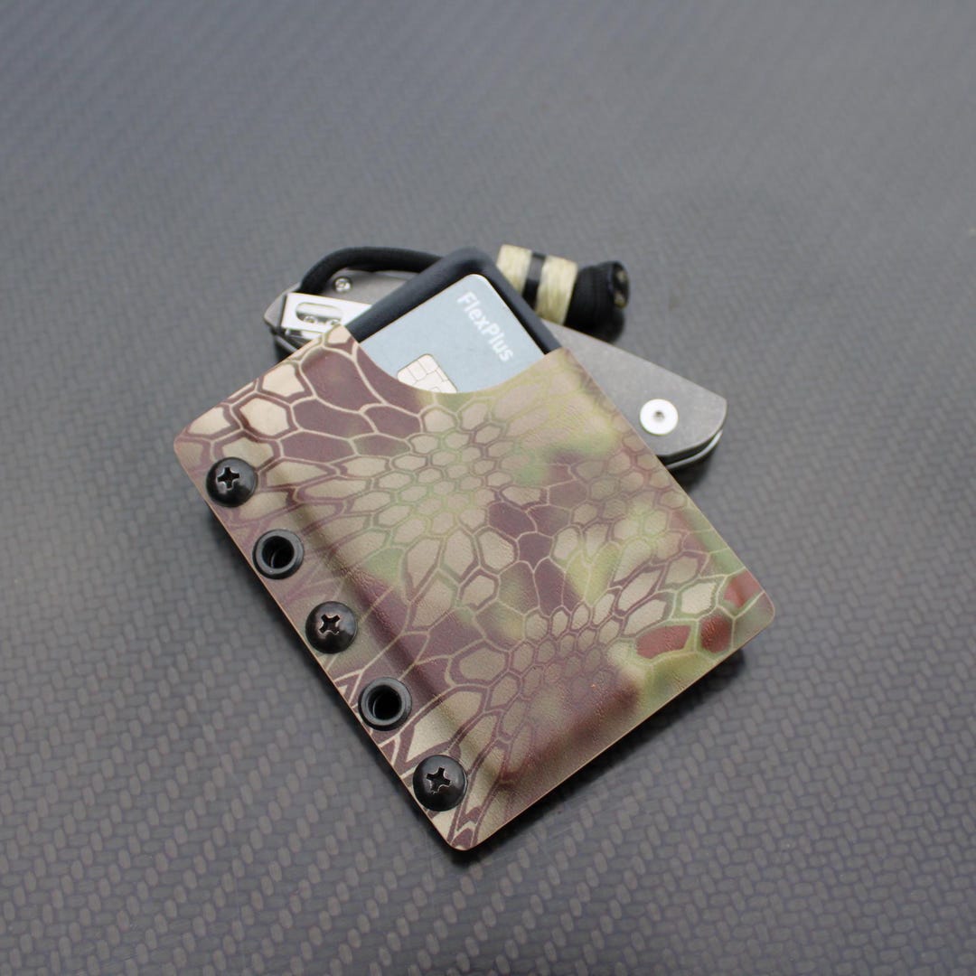 Kydex Armoured Wallet Kryptek Camouflage, Beige and Textured Black Kydex - Etsy