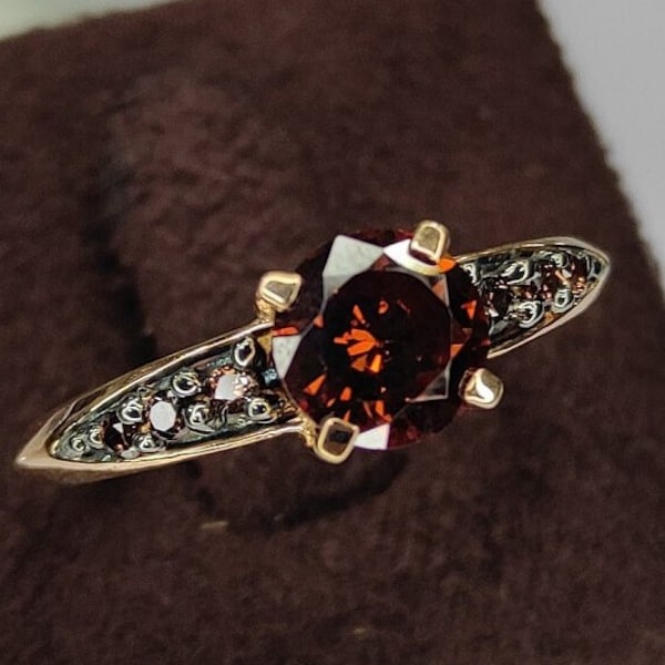 Brown Diamond Ring - Etsy