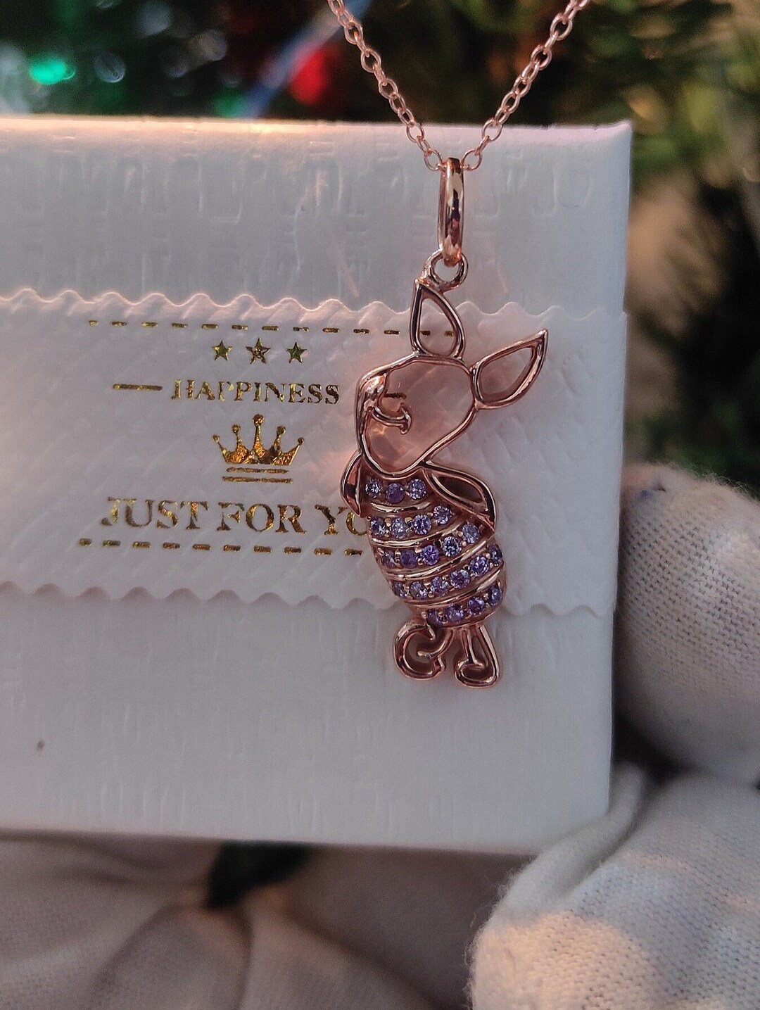 Ferkel Amethyst Diamant Rundschliff Anhänger Halskette 925 Sterling ...