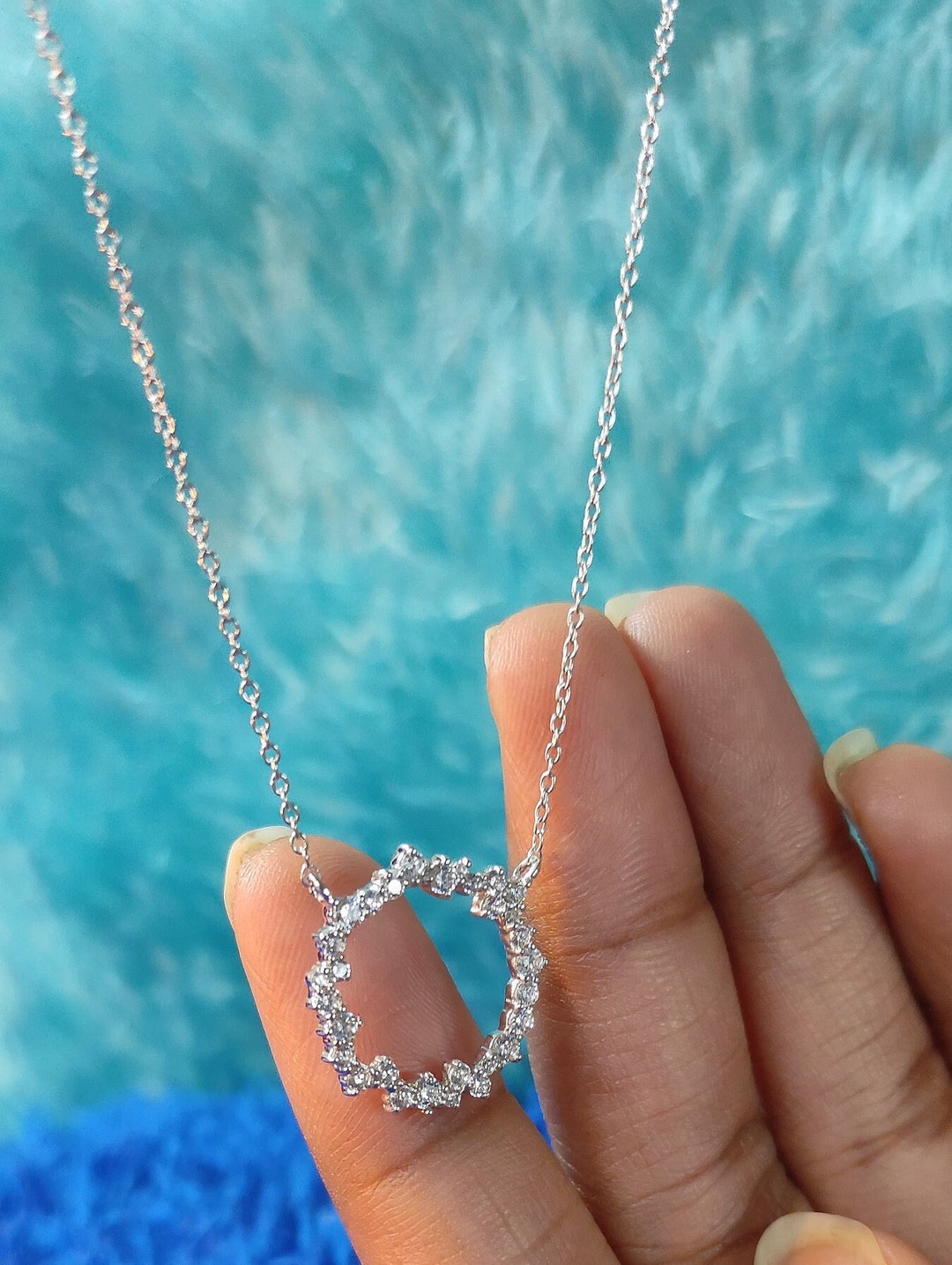 Legend of the Blue Sea Sim Cheong's White Diamond Necklace 925 Sterling ...