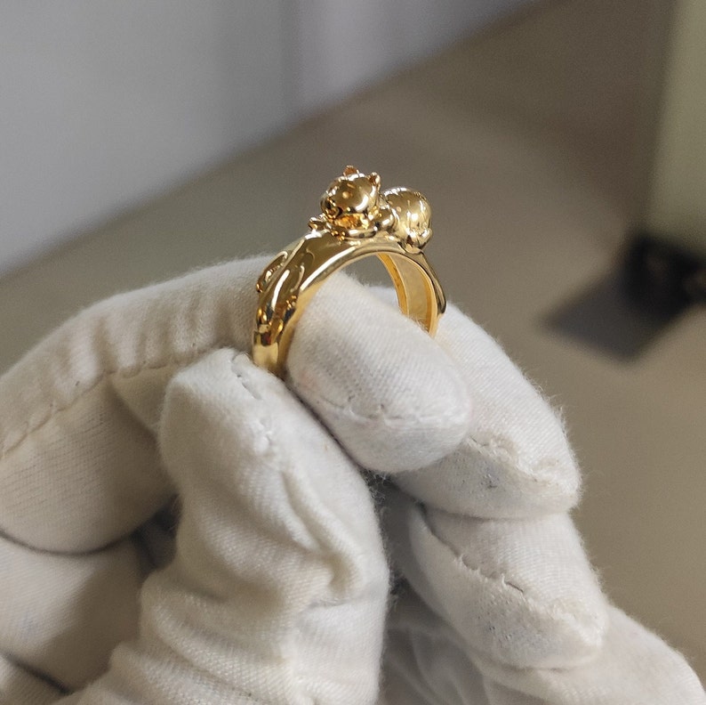 Winnie the Pooh Ring Disney Ring Cartoon Ring 14K Yellow - Etsy