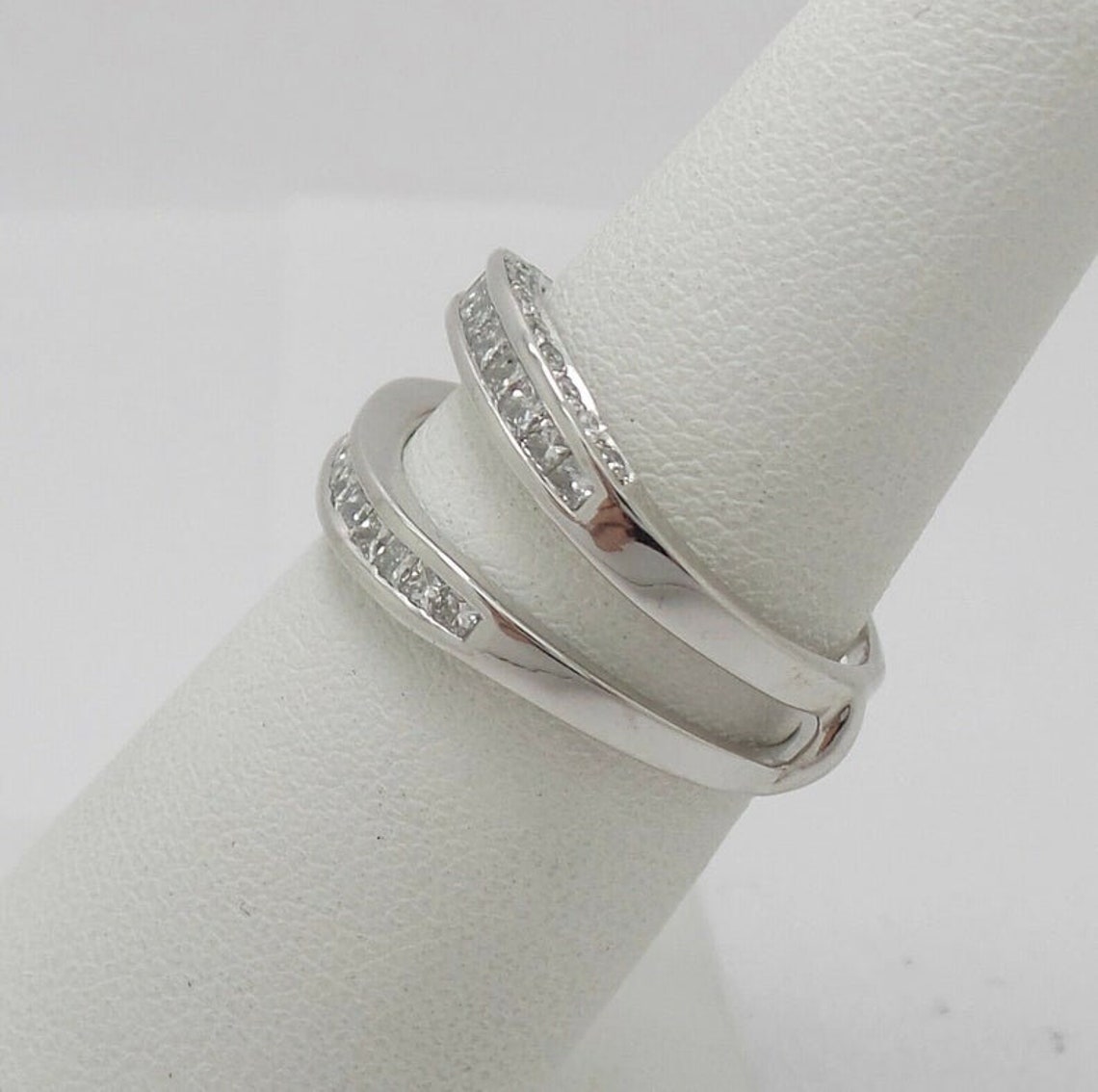 0.75 Ct Princess Cut Diamond Enhancer Guard Wrap Band Ring 14K - Etsy