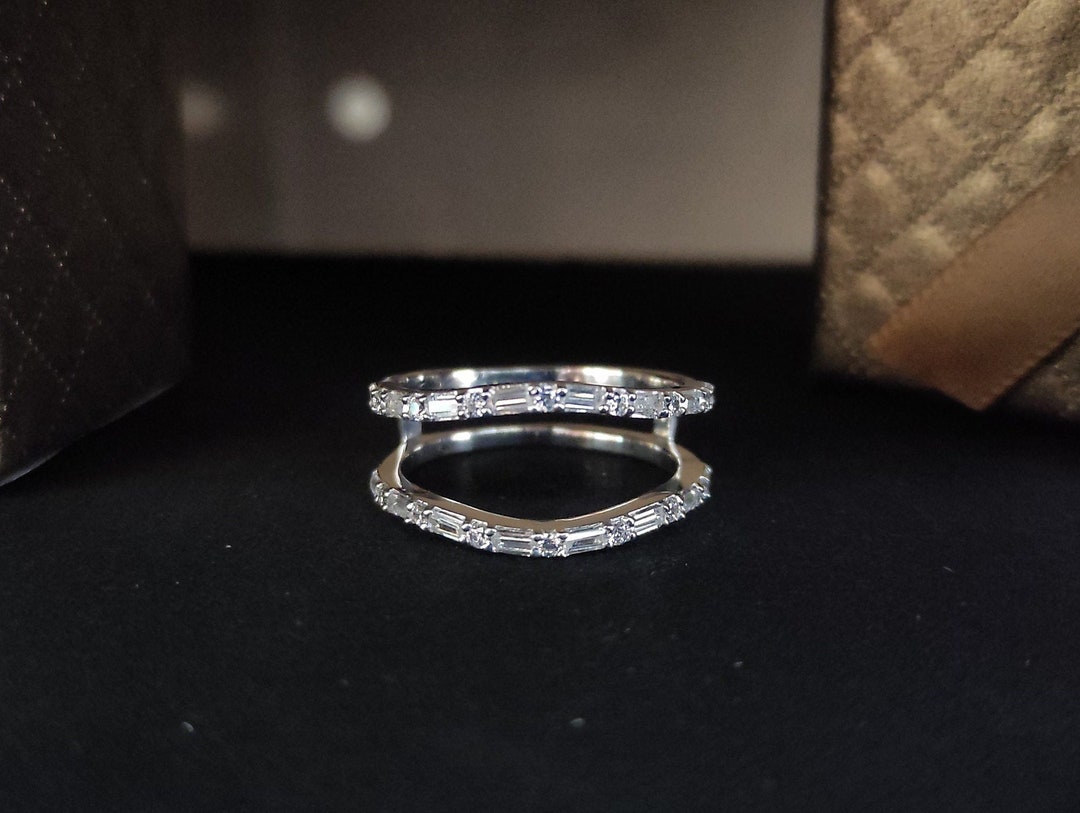 1.00 Ct Marquise Cut Simulated Diamond Wrap Enhancer Ring 925 Sterling Silver Jewelry Gift ...