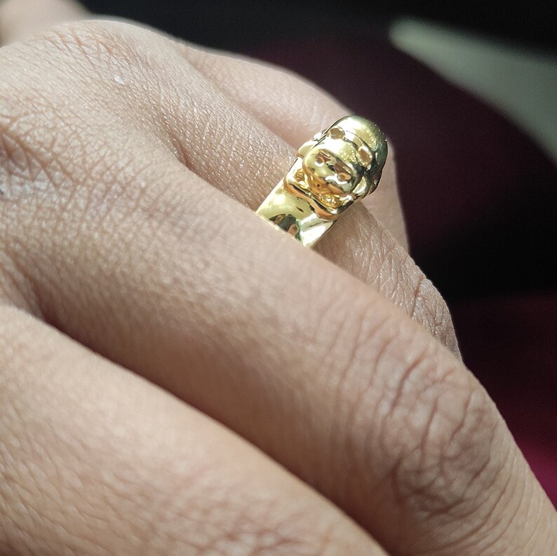 Winnie the Pooh Ring Disney Ring Cartoon Ring 14K Yellow - Etsy