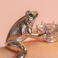 Enchanted Frog Prince Ring - Sterling Silver - Fairytale Kiss a Toad ...