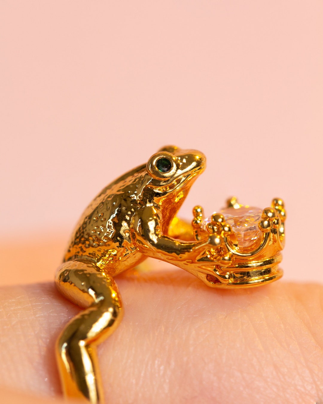 Frog Ring Gold, Frog Prince Ring, Adjustable Gold Ring for Women - Etsy