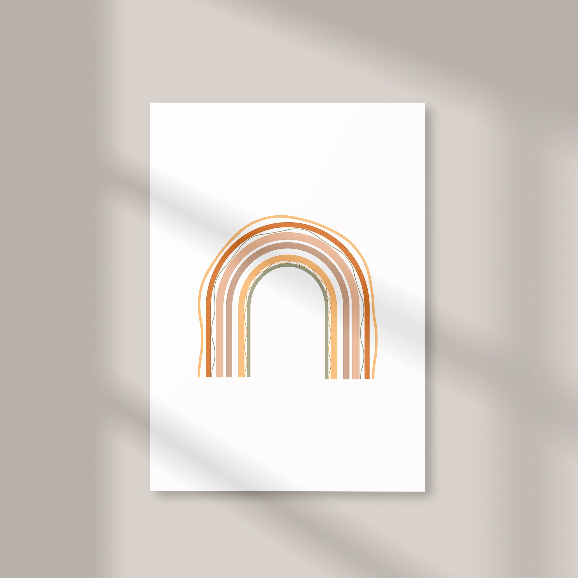 Boho Rainbow Art Print Rainbow Printable Wall Art Wall Art - Etsy