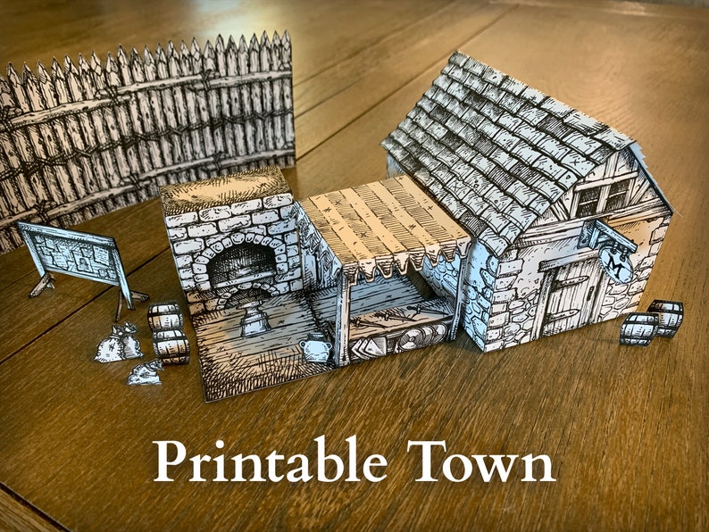 Printable Town Tiles for Tabletop Gaming - Etsy