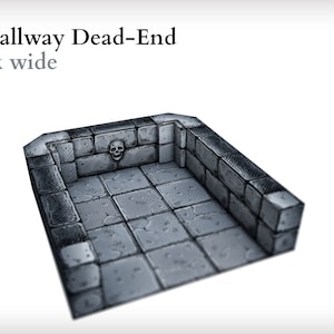 Printable Dungeon Tiles: 3-tile-wide Hallway Modules - Etsy