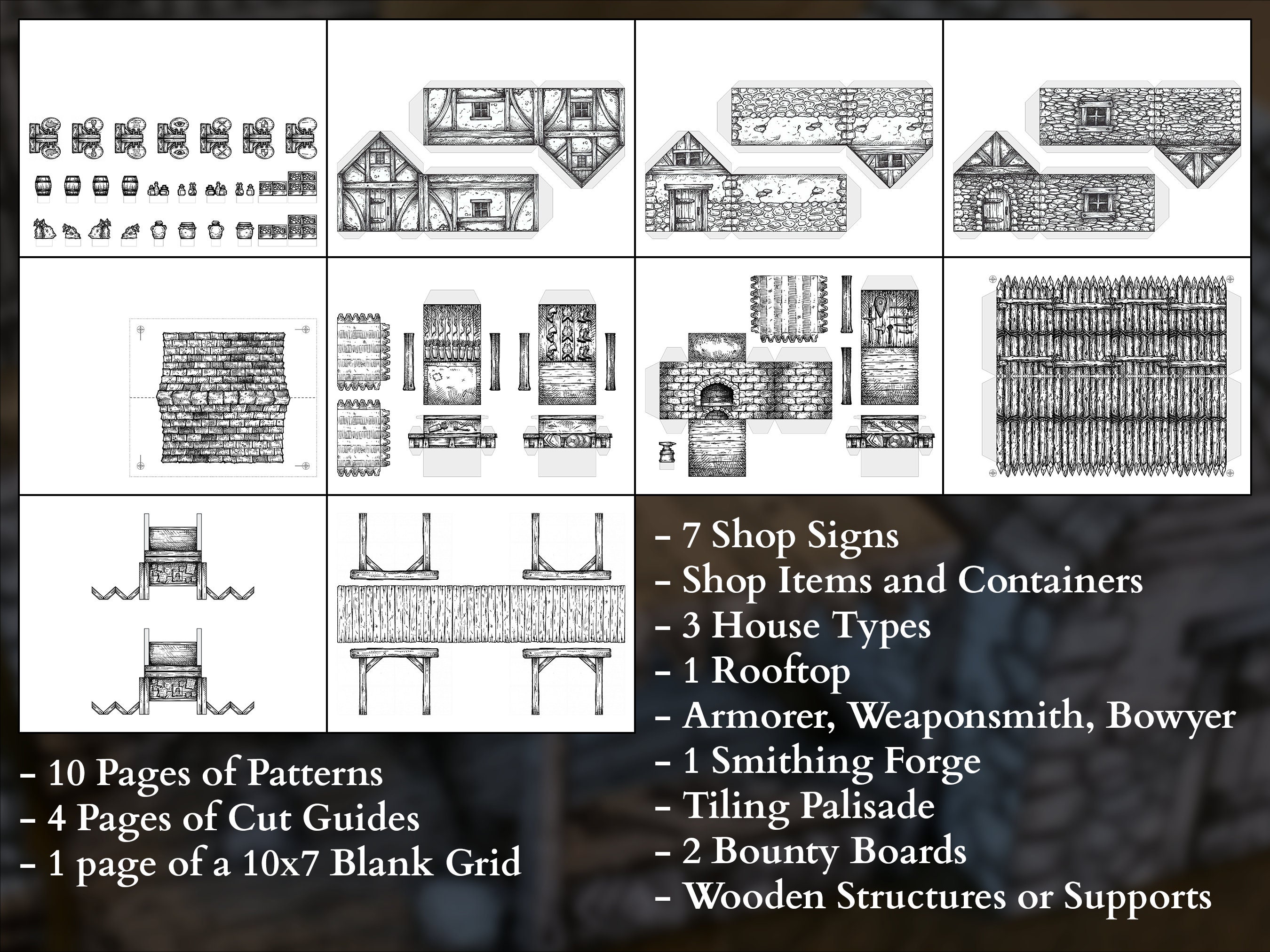 Printable Town Tiles for Tabletop Gaming - Etsy Australia