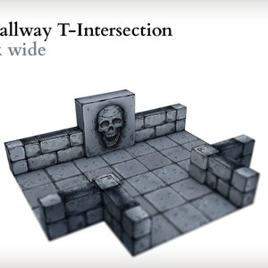 Printable Dungeon Tiles: 3-tile-wide Hallway Modules - Etsy