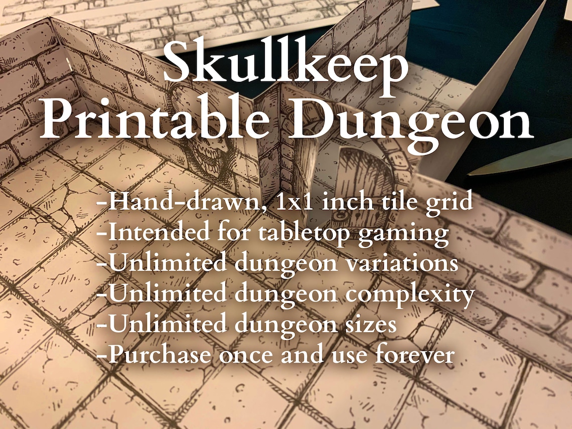 Printable Dungeon Tiles for Tabletop Gaming - Etsy