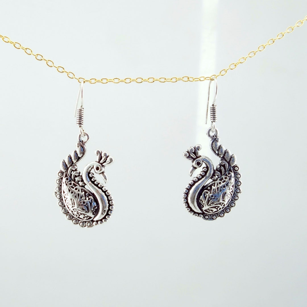Schwan Silber Antik Ohrring Symbol der Liebe Statement - Etsy Österreich