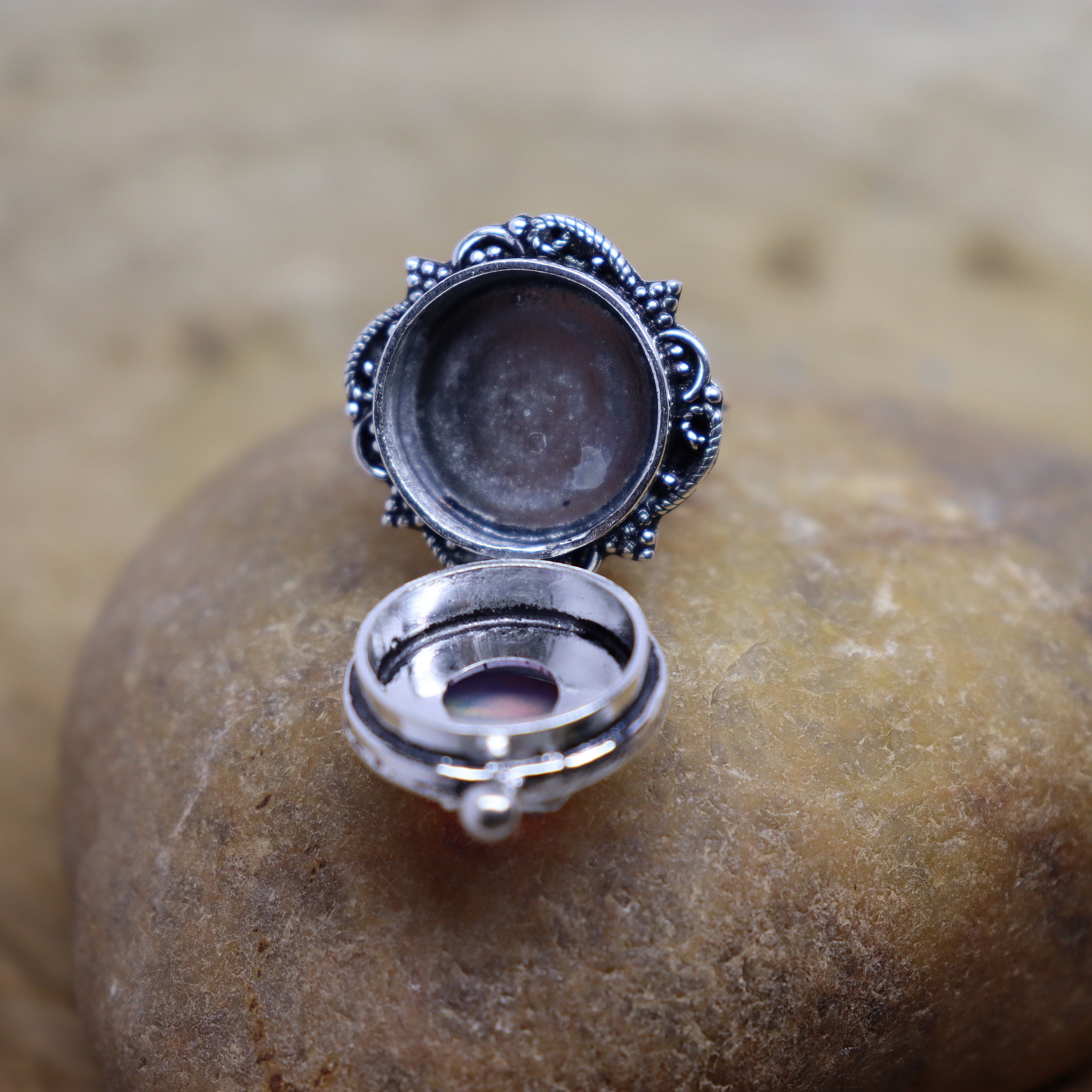 Poison Ring 925 Sterling Silver Plated Aurora Opal Poison - Etsy