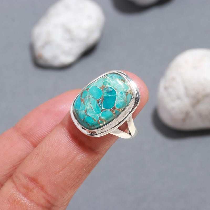 Turquoise Stone Ring - Etsy