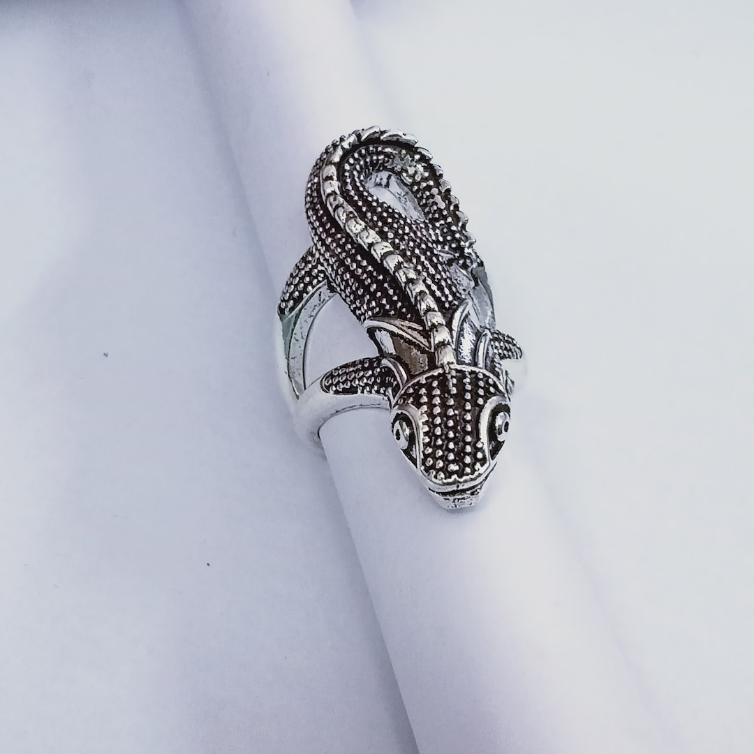 Chameleon Ring,silver Ring,reptile Pattern, Lizard Jewelry, Gecko Band ...