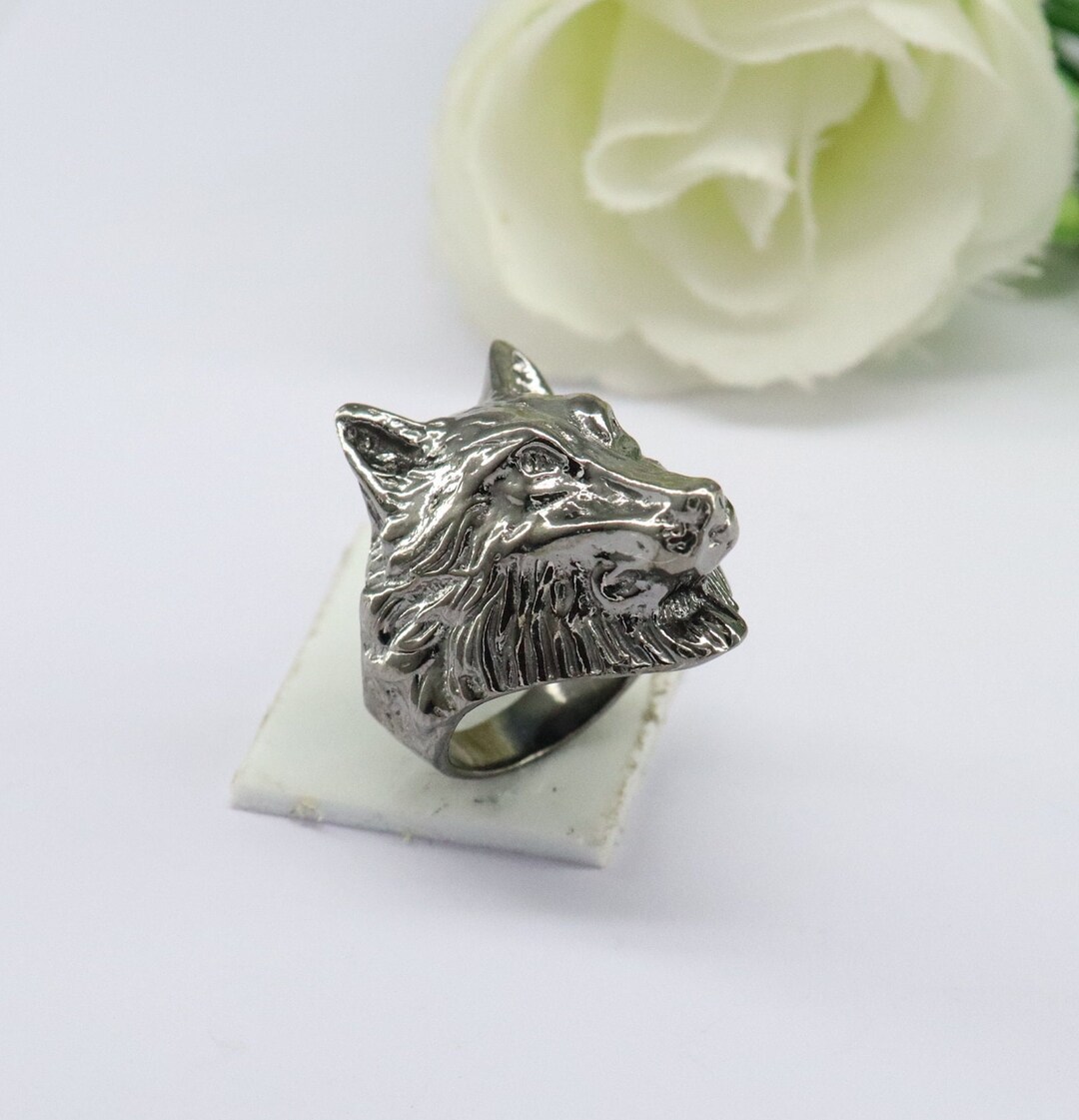 925 Sterling Silver Lobo Ring ,animal Ring,men's Wolf Head Ring,gift ...
