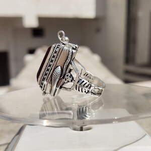 Red Glass Coffin Poison Ring, Skeleton Coffin Ring,snake Ring ...
