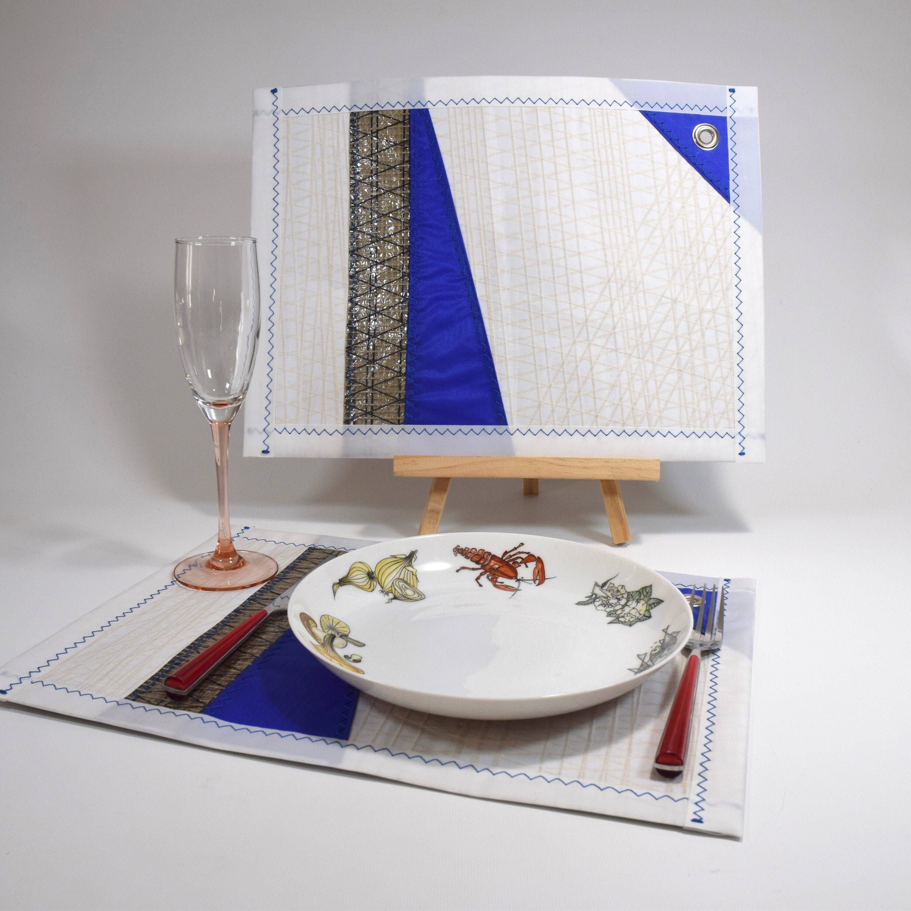 Kitchen & Dining Table Linens Set of 2 table placemats in recycled boat ...