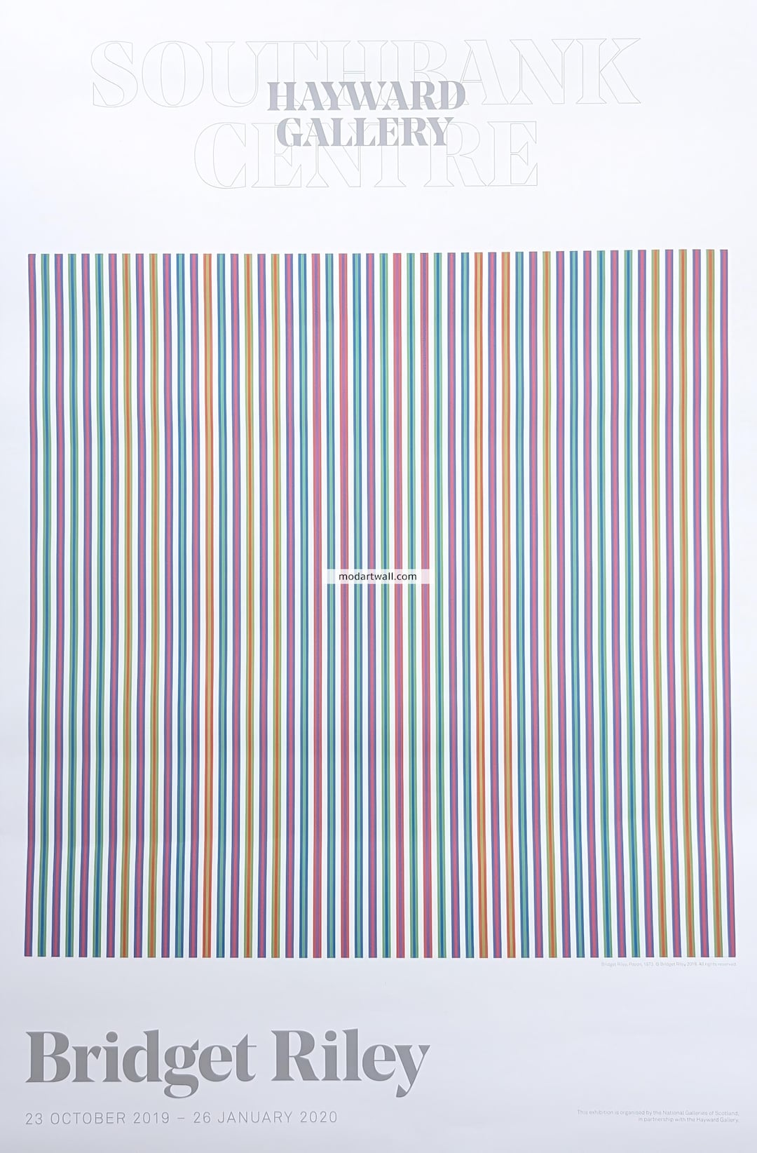 Bridget Riley Original Exhibition Poster Paean Fine Art Wall Print Wall ...