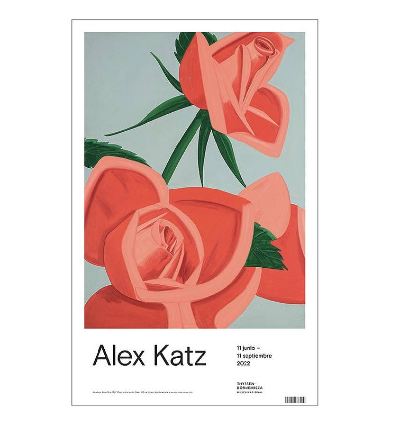 Alex Katz Original Exhibition Poster Rose Bud 2022 - Etsy