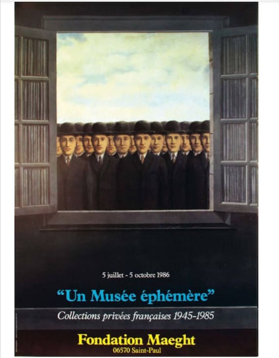 Rene Magritte Exhibition Poster Modern and Contemporary Art - Etsy UK