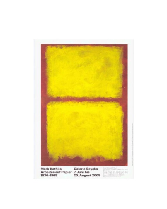 Mark Rothko Original Exhibition Poster | Etsy