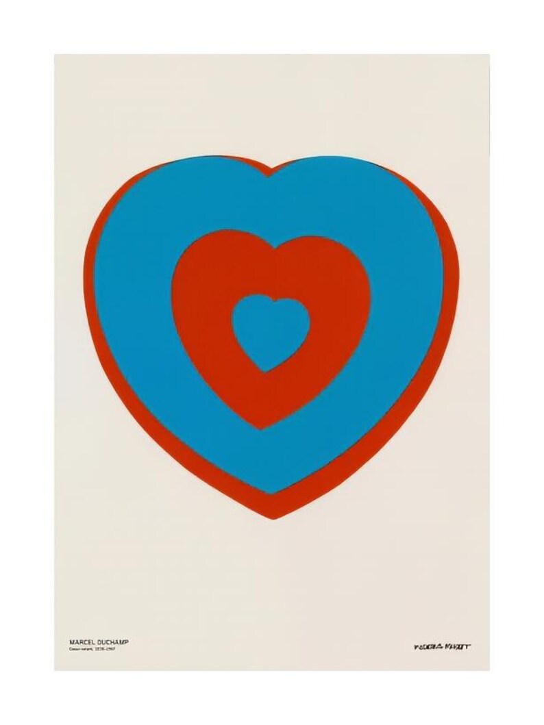 Marcel Duchamp Exhibition Poster Coeurs Volants - Etsy