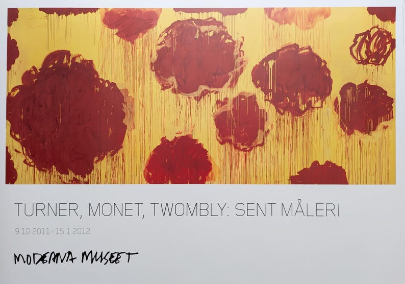 Cy Twombly Original Exhibition Poster Fine Art Wall Print Wall Art ...