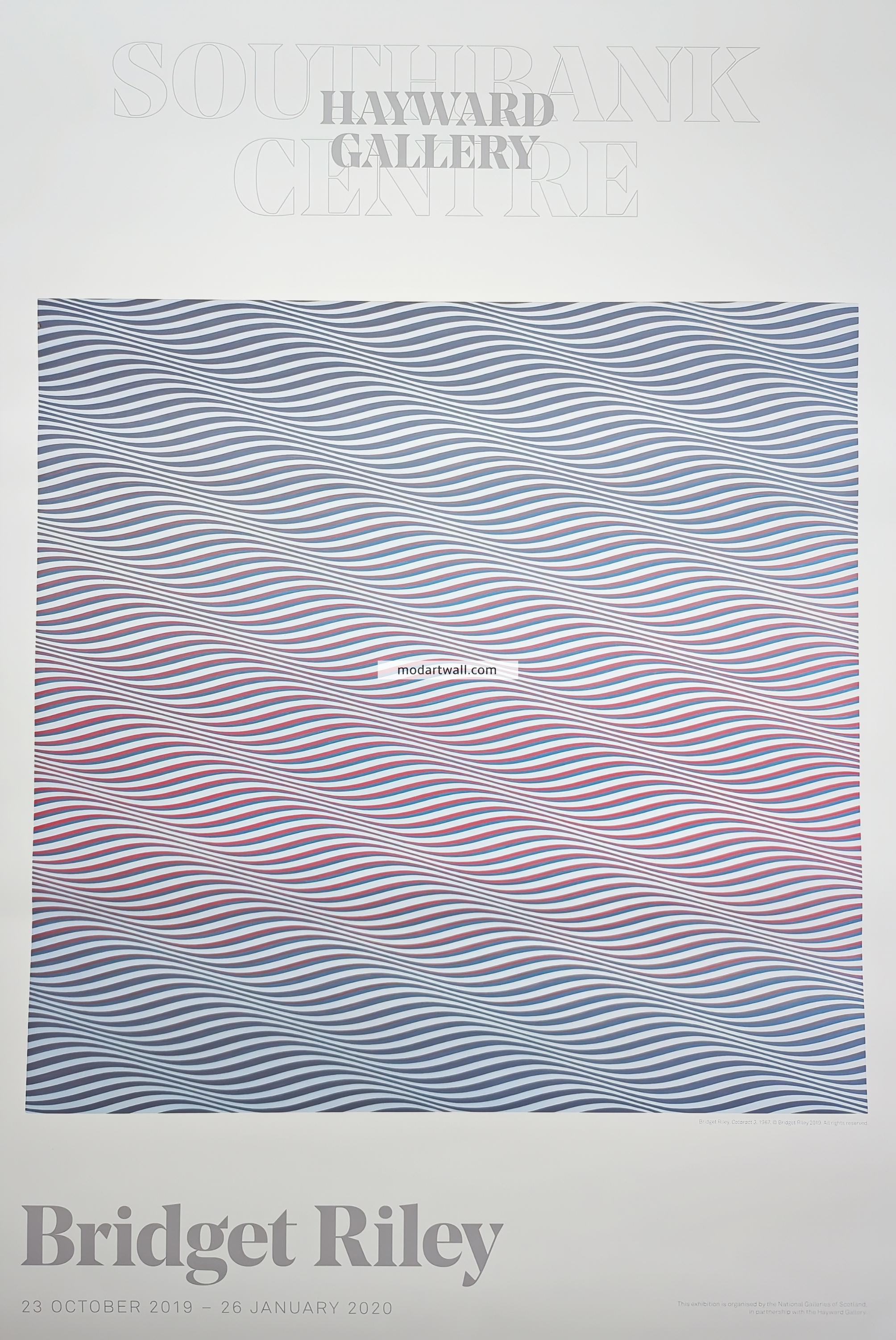 Bridget Riley Exhibition Poster Set of 2 Fine Art Wall Print Wall Art ...