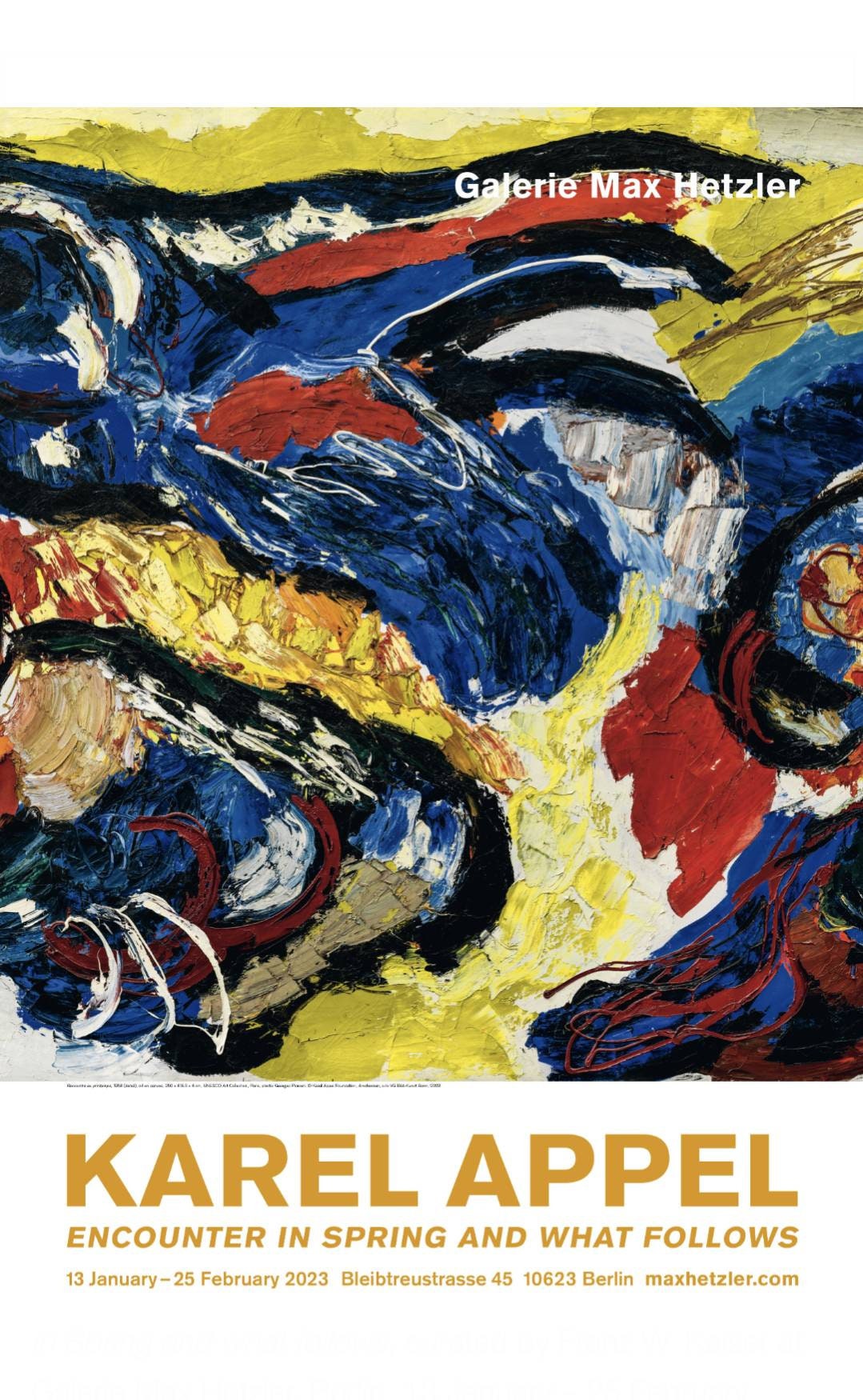 Karel Appel Original Exhibition Poster Encounter in Spring and What ...