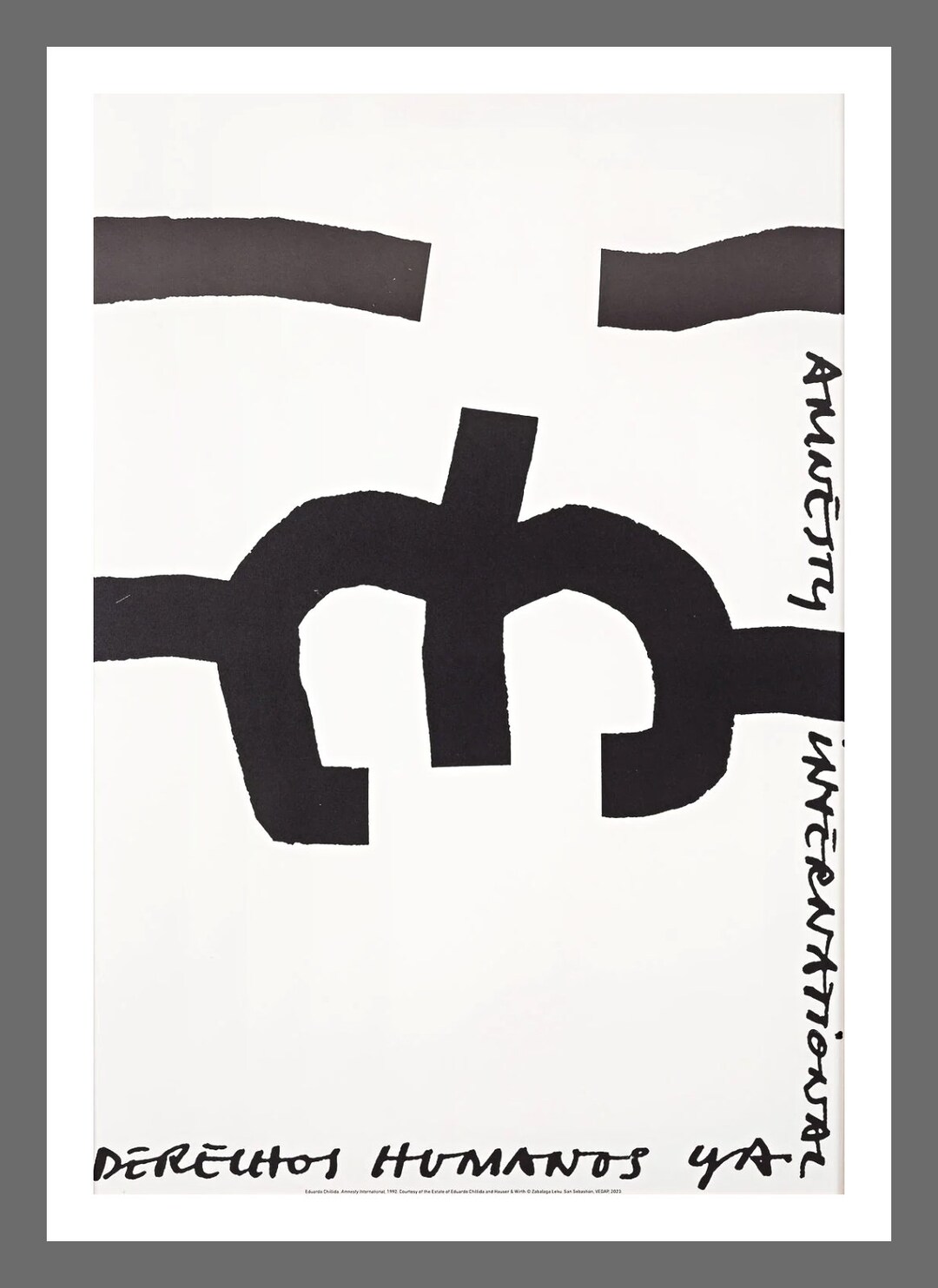 Eduardo Chillida Original Exhibition Poster Amnesty International - Etsy